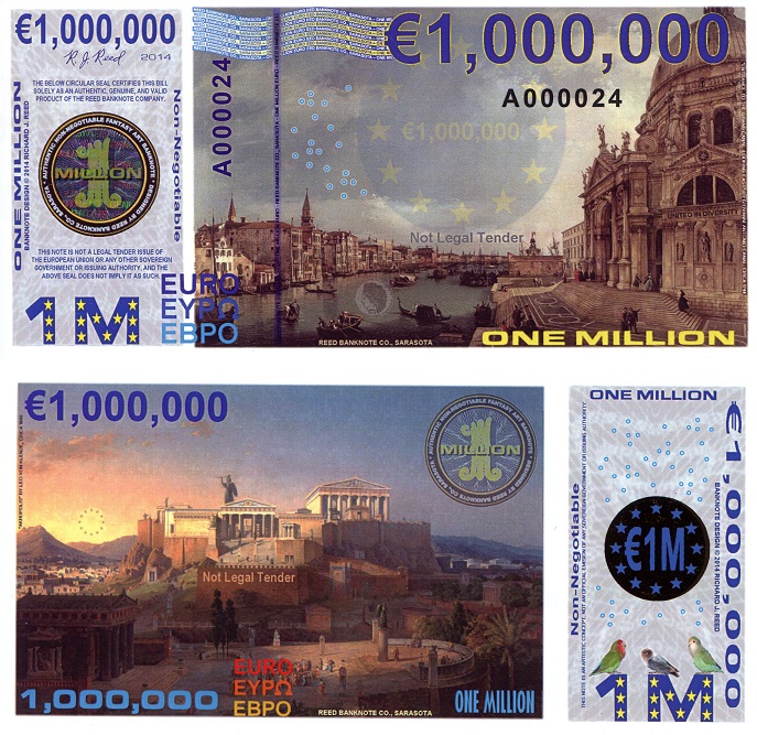 2014 POLYMER 1 MILLION (1000000) EURO VENETIAN CANAL ACROPOLIS FANTASY ...